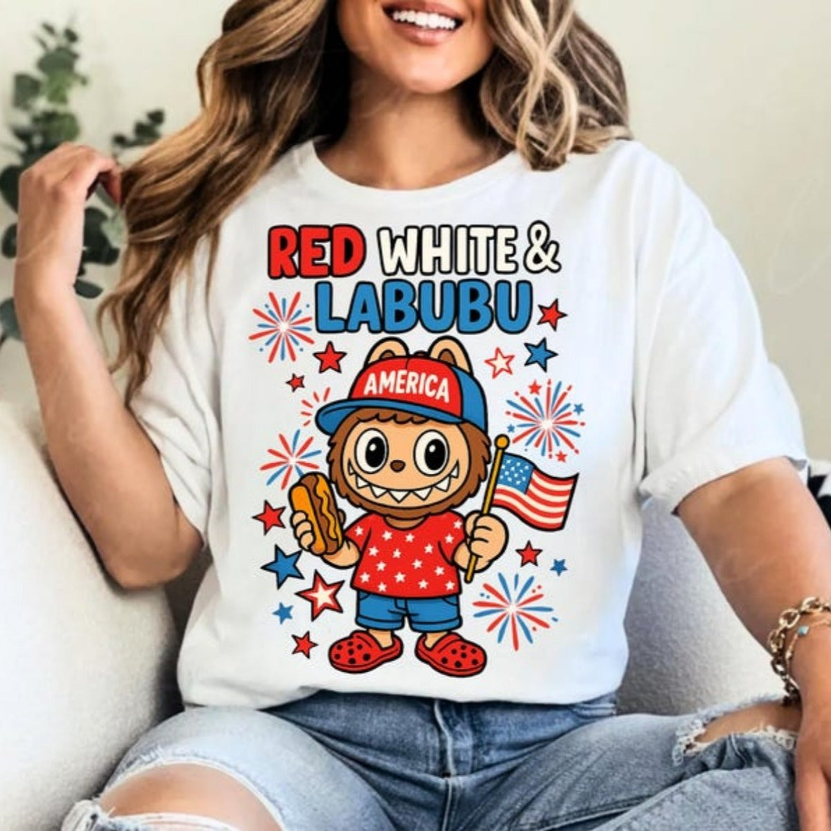 4th of July Labubu Independence Day Shirt for Kids and Adults - Cute L ...